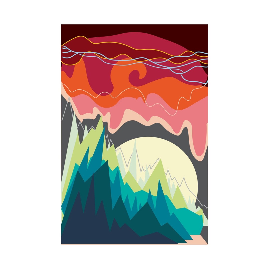 Outland Wind Premium Wall Art Print, Contemporary Nature Decor, Modern ...