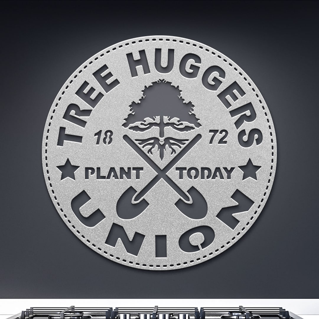 Tree Huggers Union Logo Steel Cut-out, Nature, Outdoors, Environment - Etsy