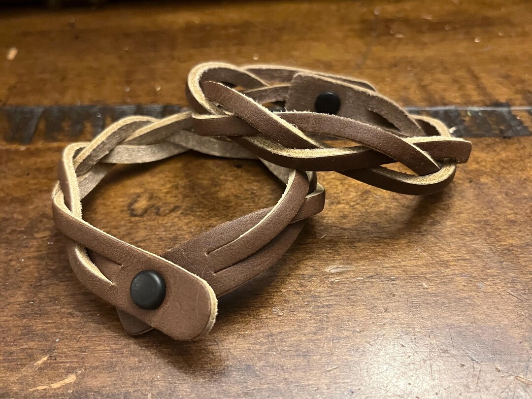 Two Braided Leather Bracelets, 7.5”, Share With Your Best Friend ...