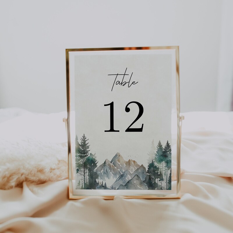 Mountain Table Numbers - Etsy