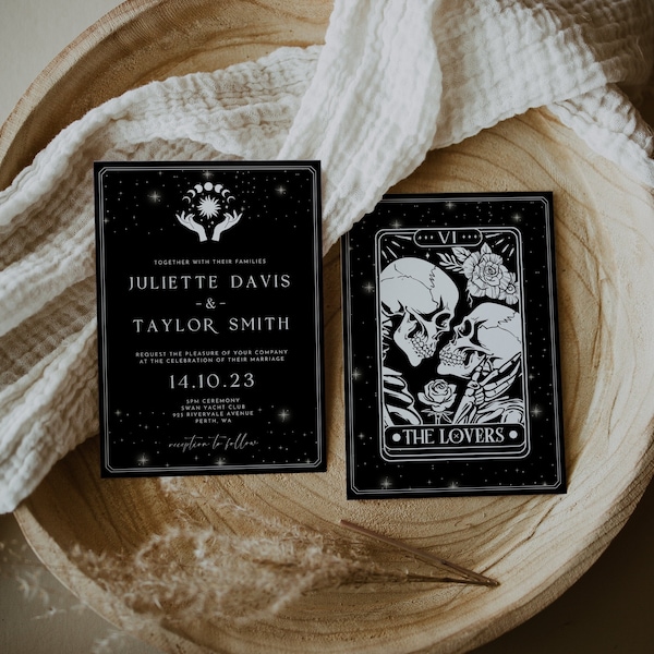 Tarot Card Wedding Invitation Templates - Etsy