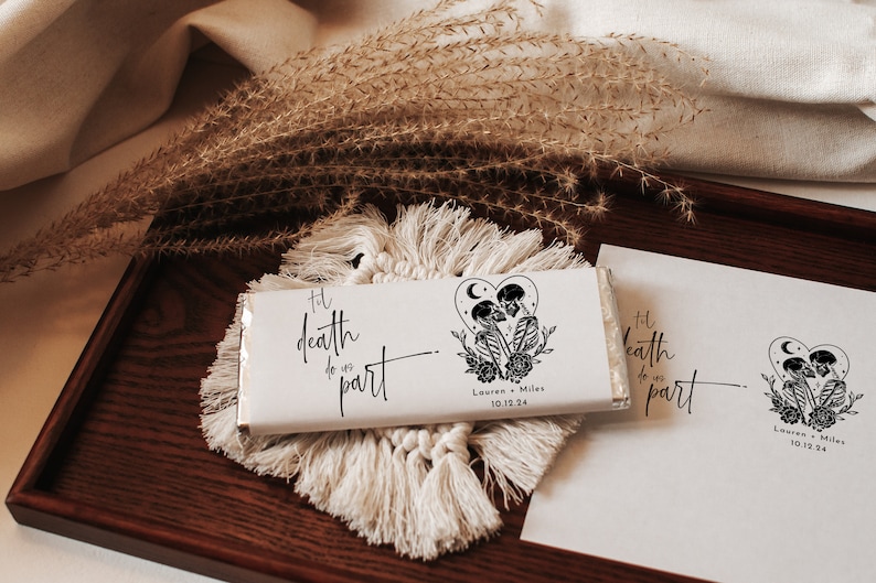 Til Death Do Us Part Candy Bar Wrapper, Wedding Favor (digital Download ...