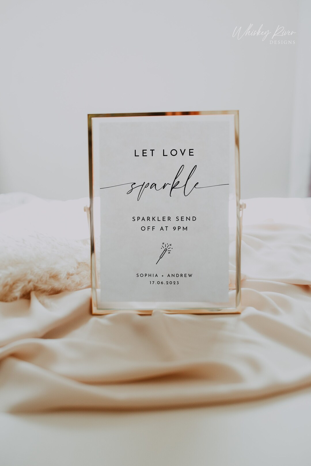 Sparkler Send off Wedding Sign, Minimalist Reception Decor (editable ...