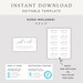 Editable Gift Note Card Template: Printable Wedding Invitation Insert ...