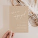 Beige Engagement Party Invitation: Minimalist Modern Template (instant ...