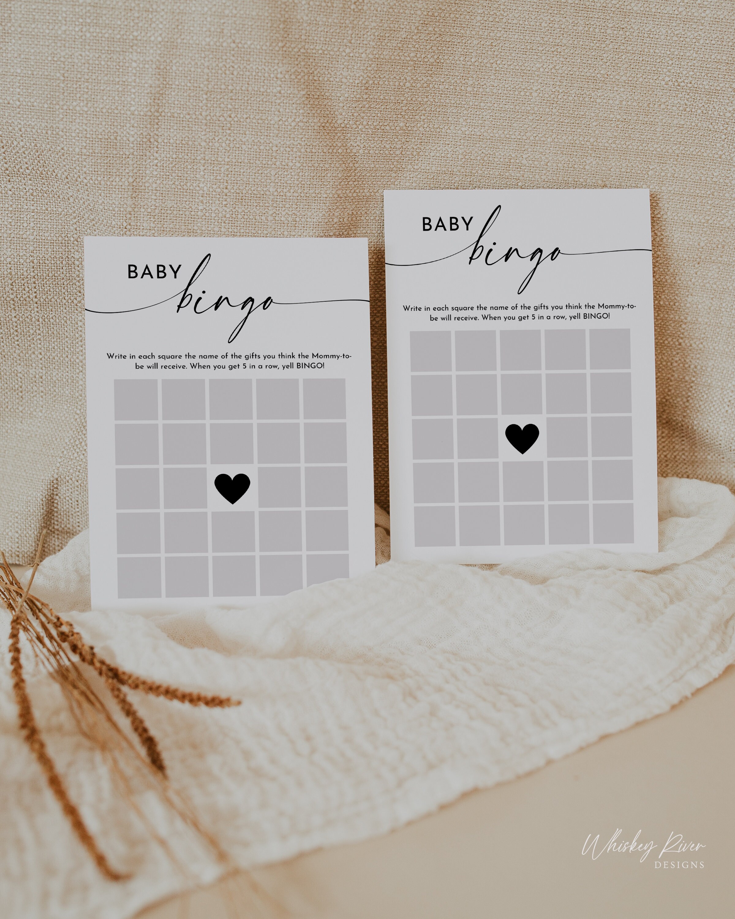 Baby Bingo Shower Game Editable Template Printable Baby - Etsy