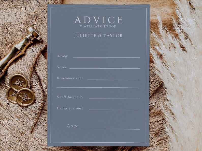 Best Wishes For Wedding Card Printable Template Instant Download