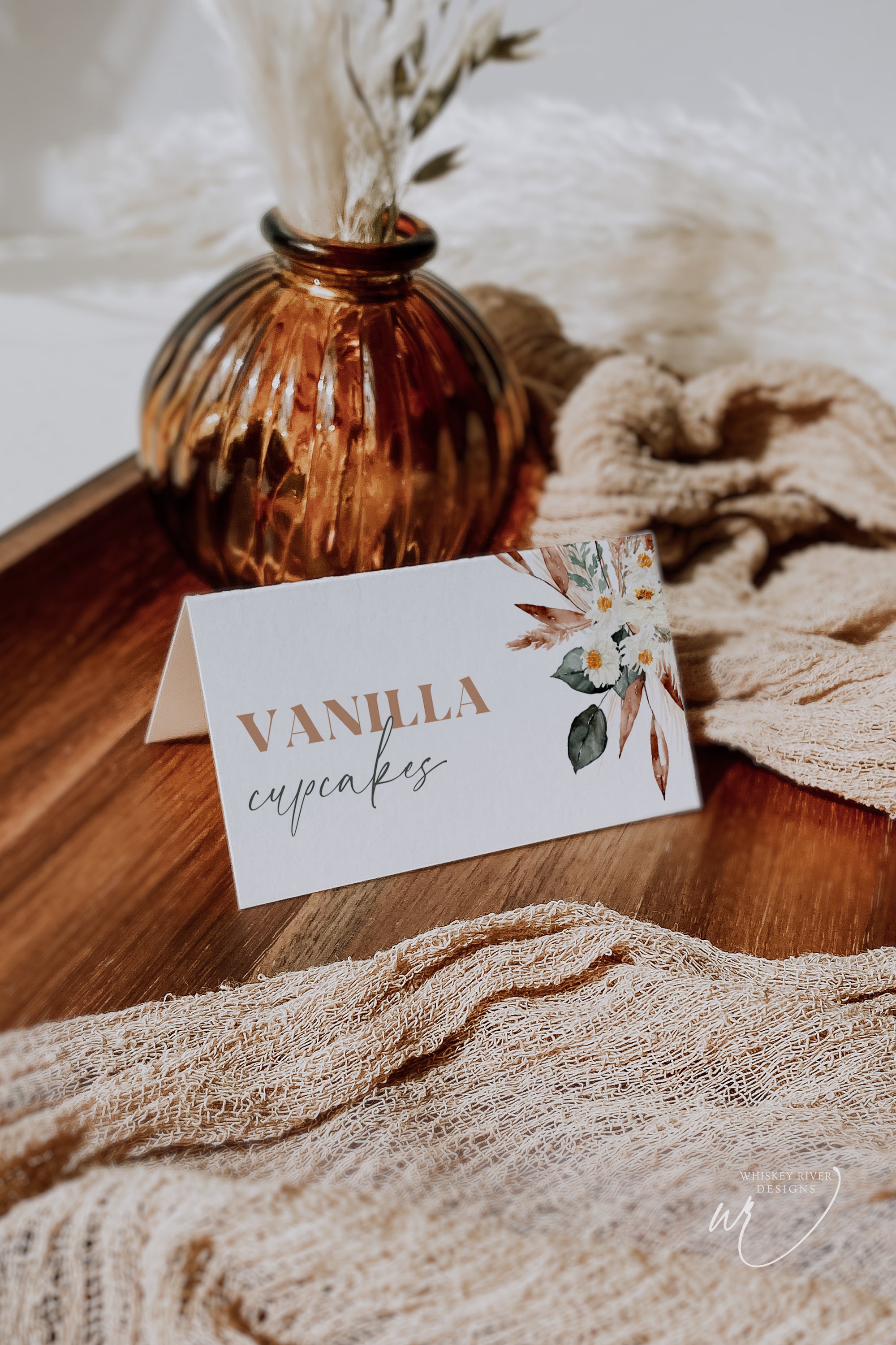 Food Card Template, Baby Shower Food Labels, Editable Template, Gender ...
