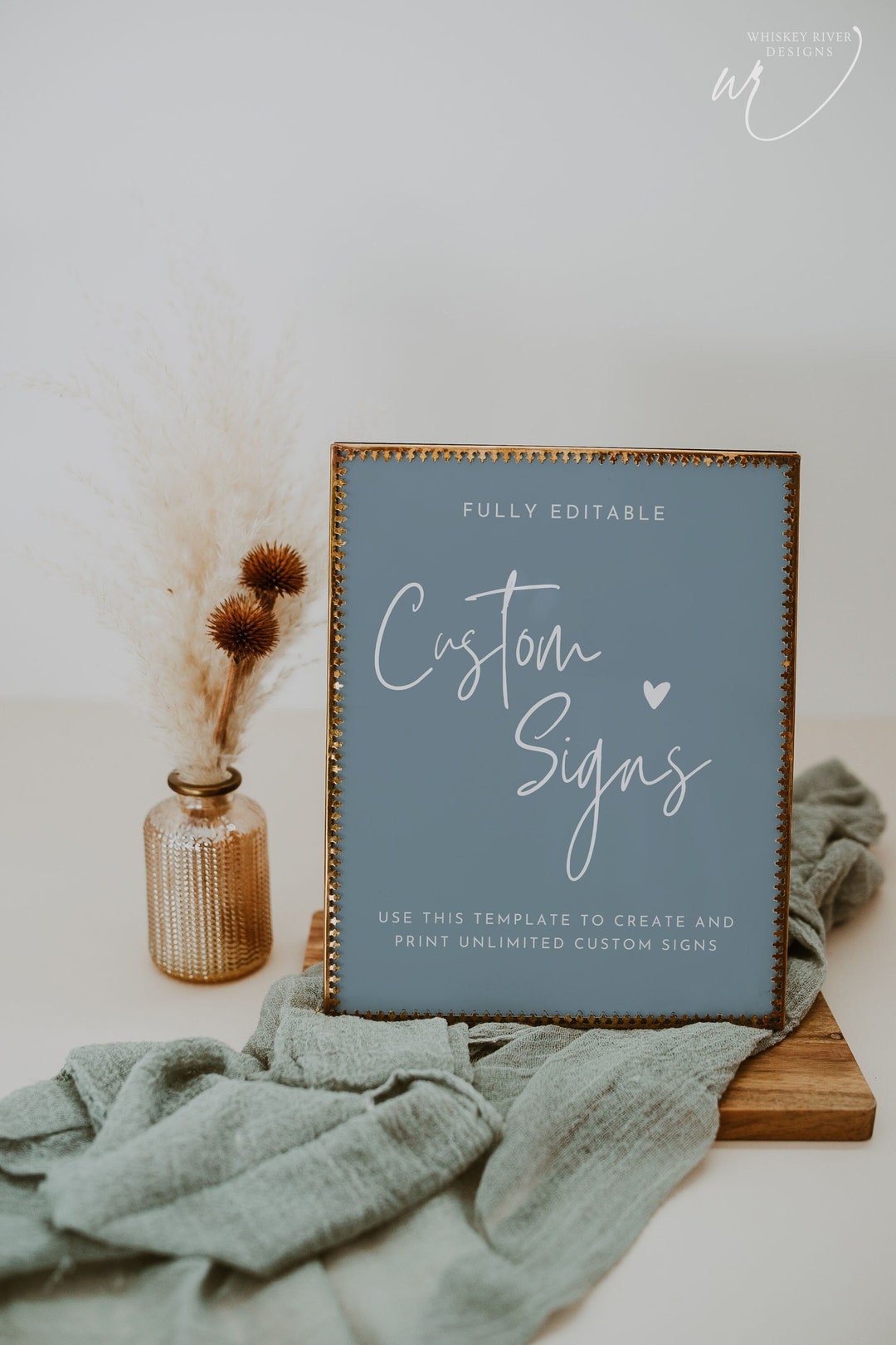 Blue Baby Shower Sign Template: Editable Custom Printable (digital ...