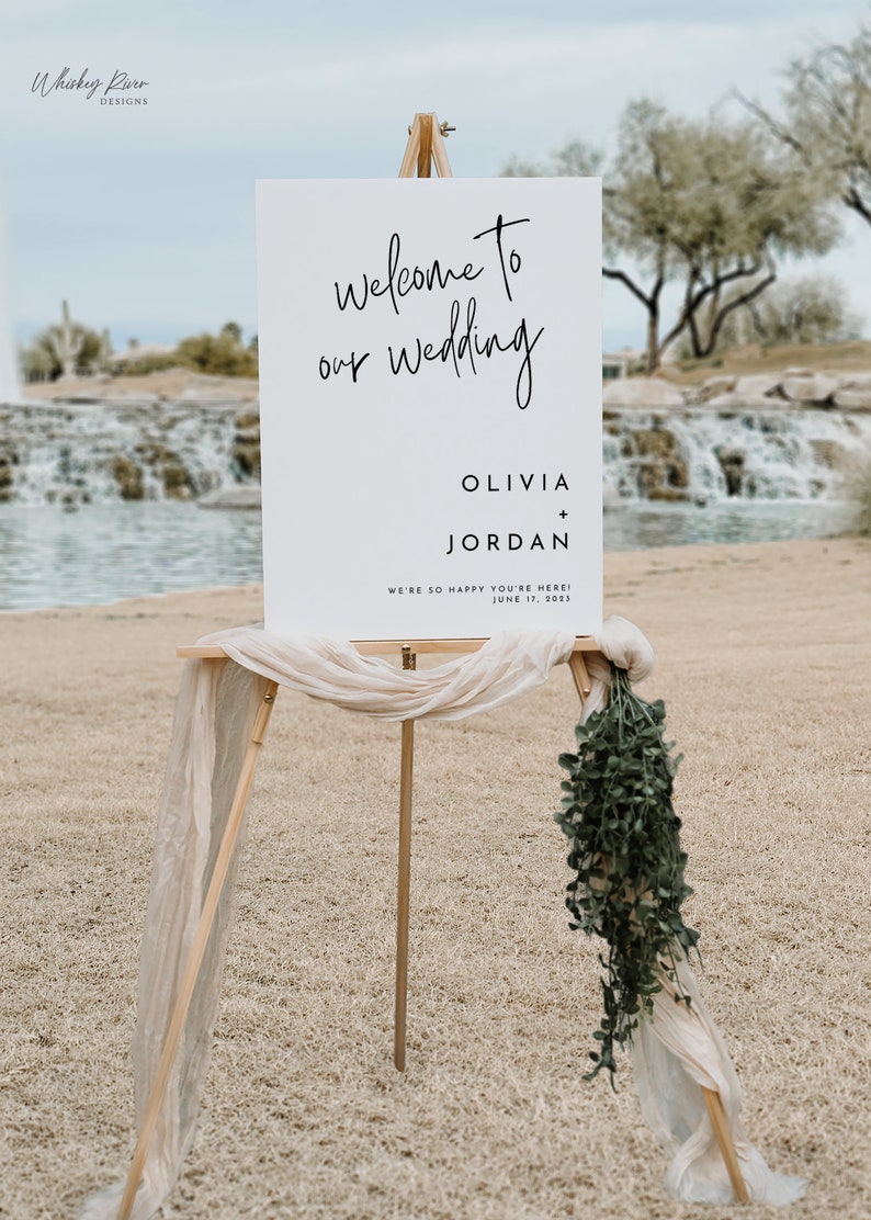 Editable Minimalist Wedding Welcome Sign Template (digital Download) - Etsy