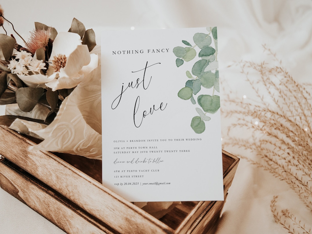 Intimate Wedding Invitation Template Instant Download - Etsy