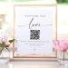 QR Code Sign for Wedding Photos Template, Instant Download, Editable ...