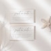 Editable Gift Note Card Template: Printable Wedding Invitation Insert ...