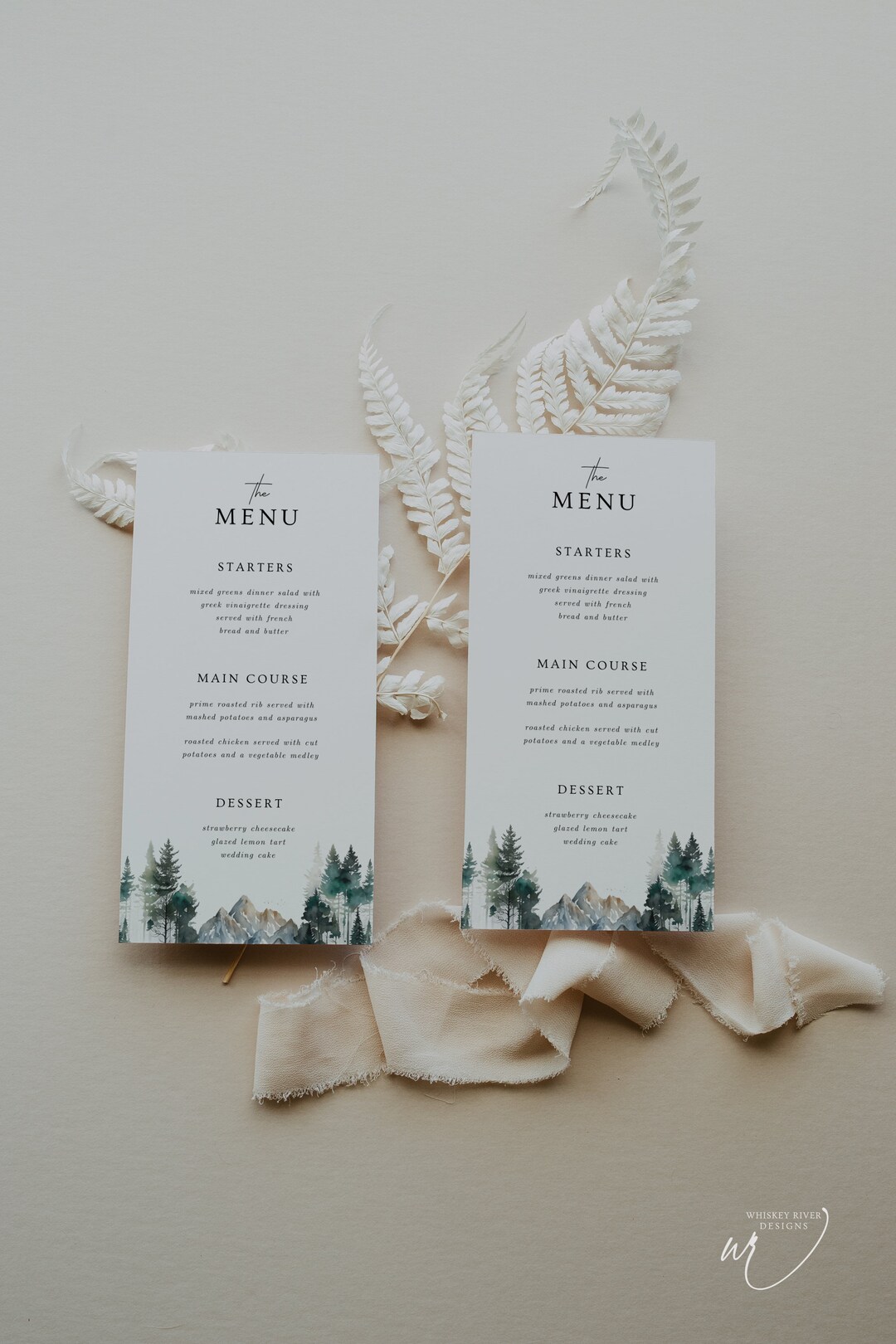 Rustic Wedding Menu Template, Instant Download, Editable Template ...