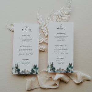 Rustic Wedding Menu Template, Instant Download, Editable Template ...