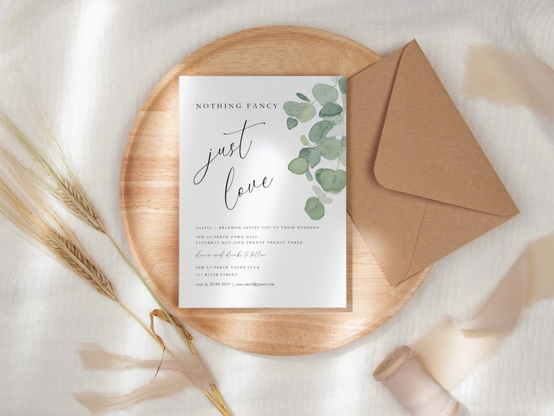 Intimate Wedding Invitation Template Instant Download - Etsy