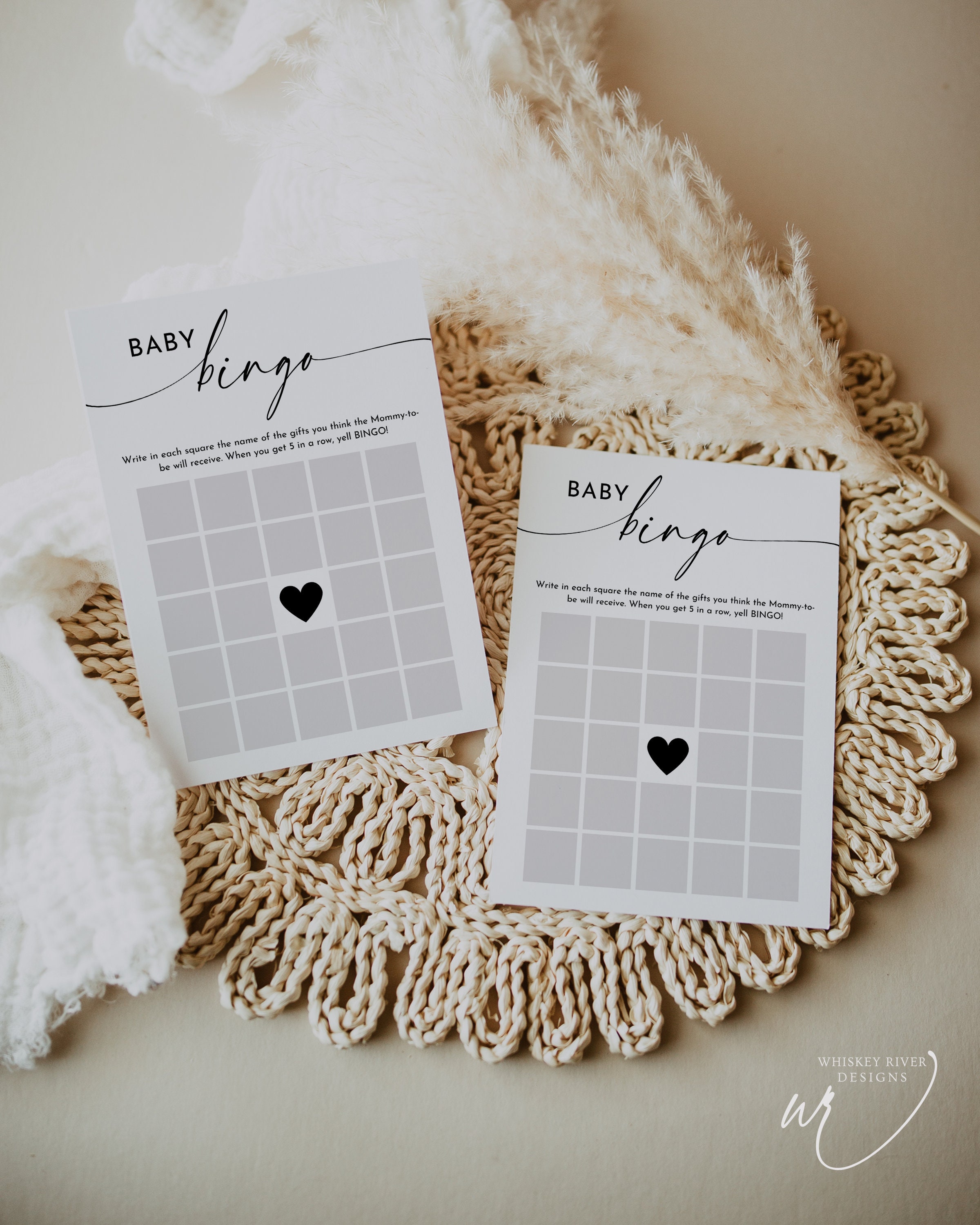 Baby Bingo Shower Game Editable Template Printable Baby - Etsy