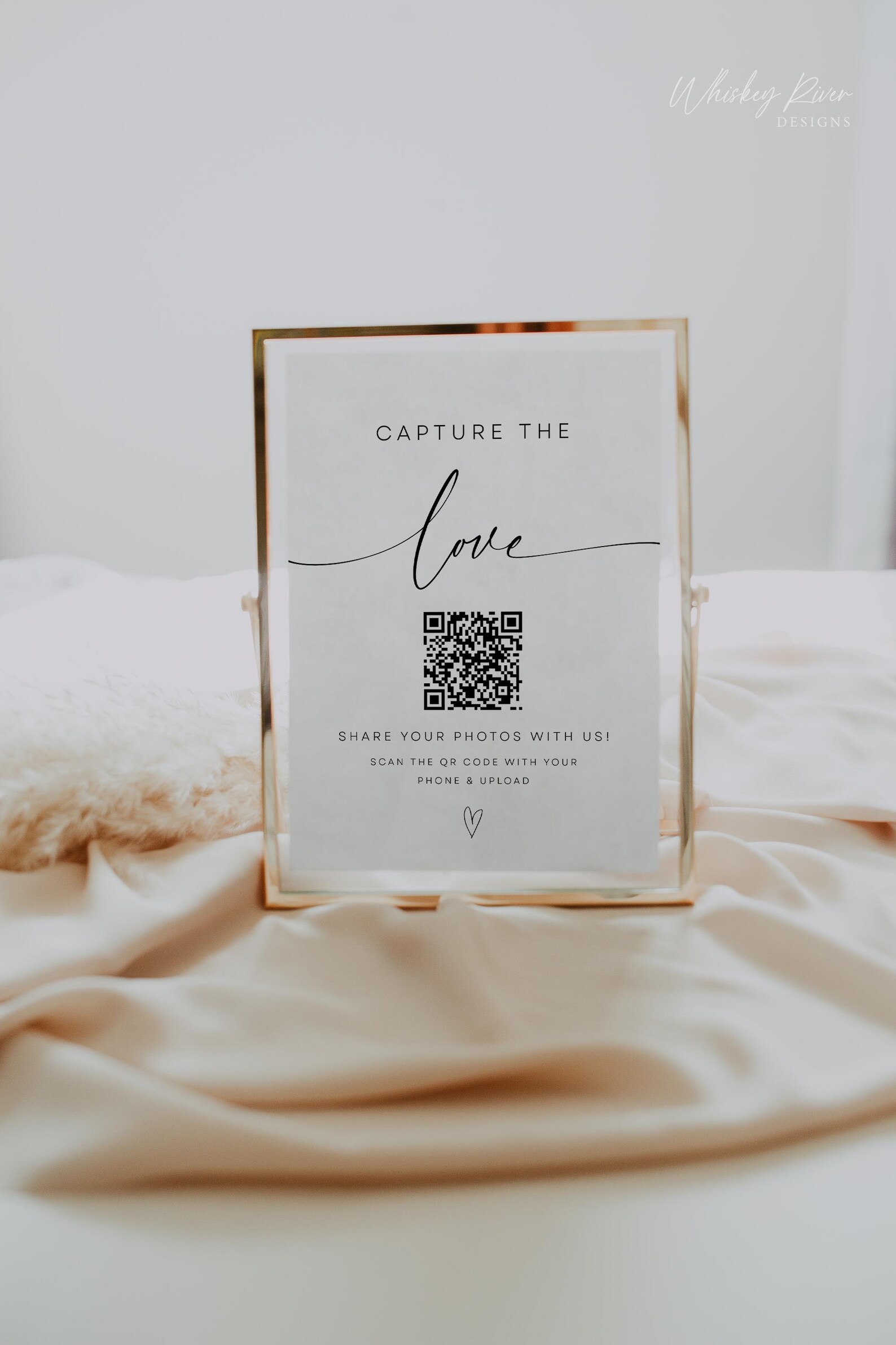 Modern Wedding QR Code Sign: Editable Photo Sharing (digital Download ...
