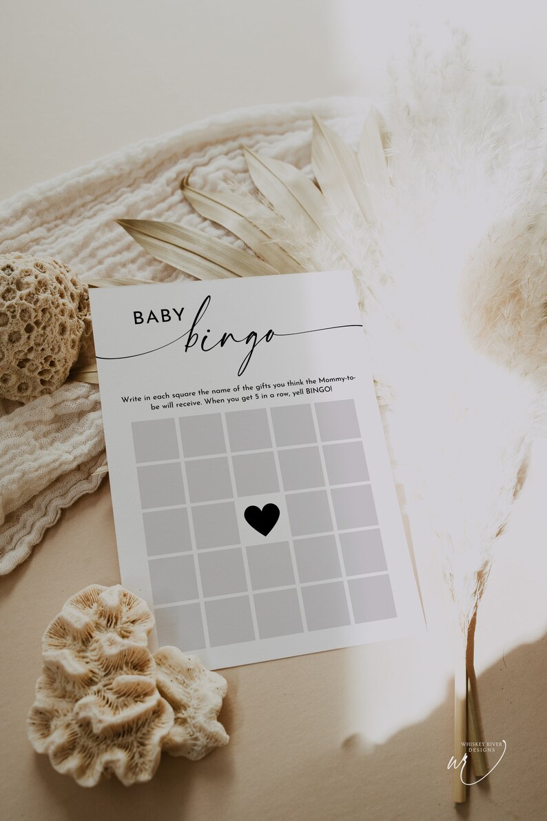 Baby Bingo Shower Game Editable Template Printable Baby - Etsy