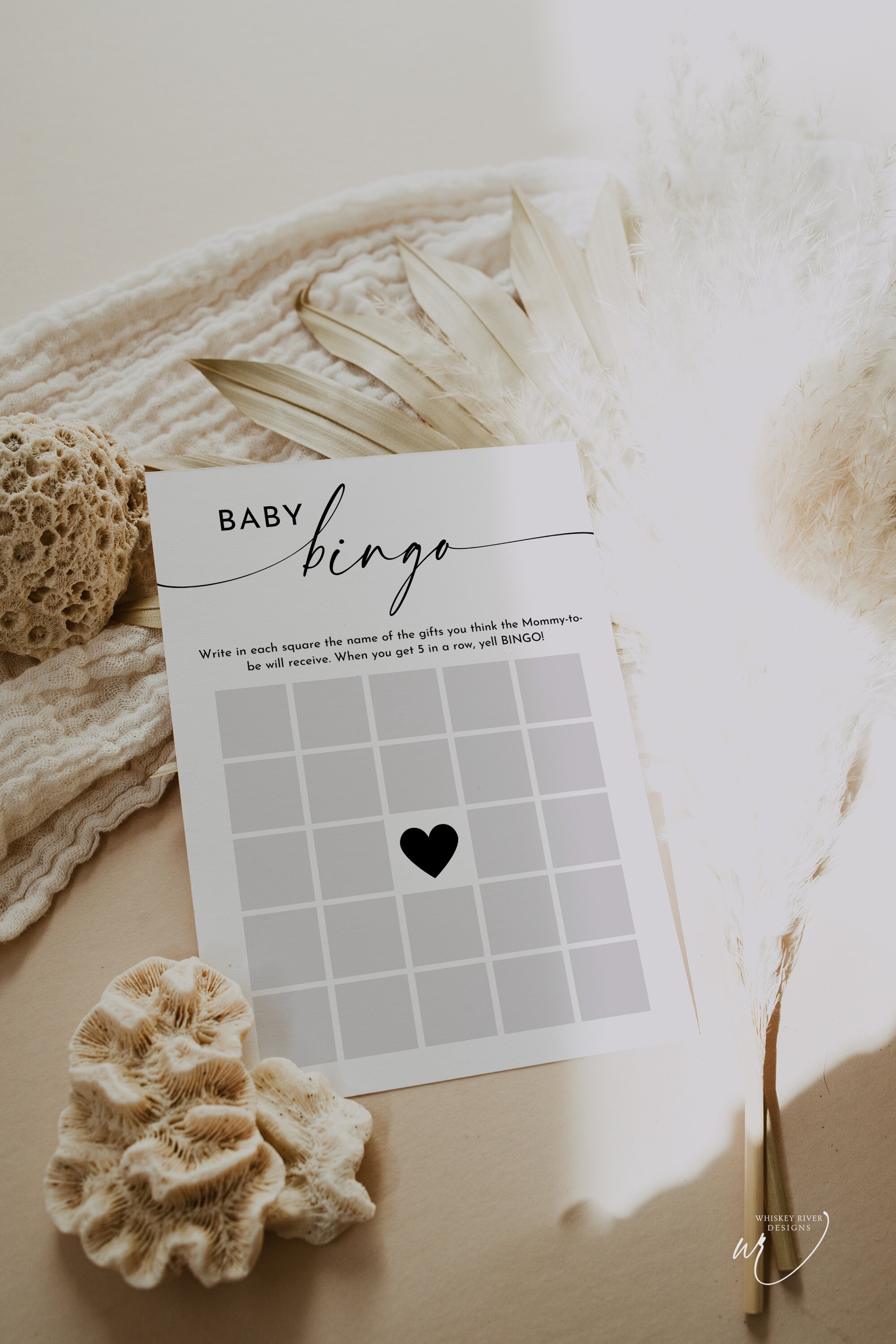 Baby Bingo Shower Game Editable Template Printable Baby - Etsy