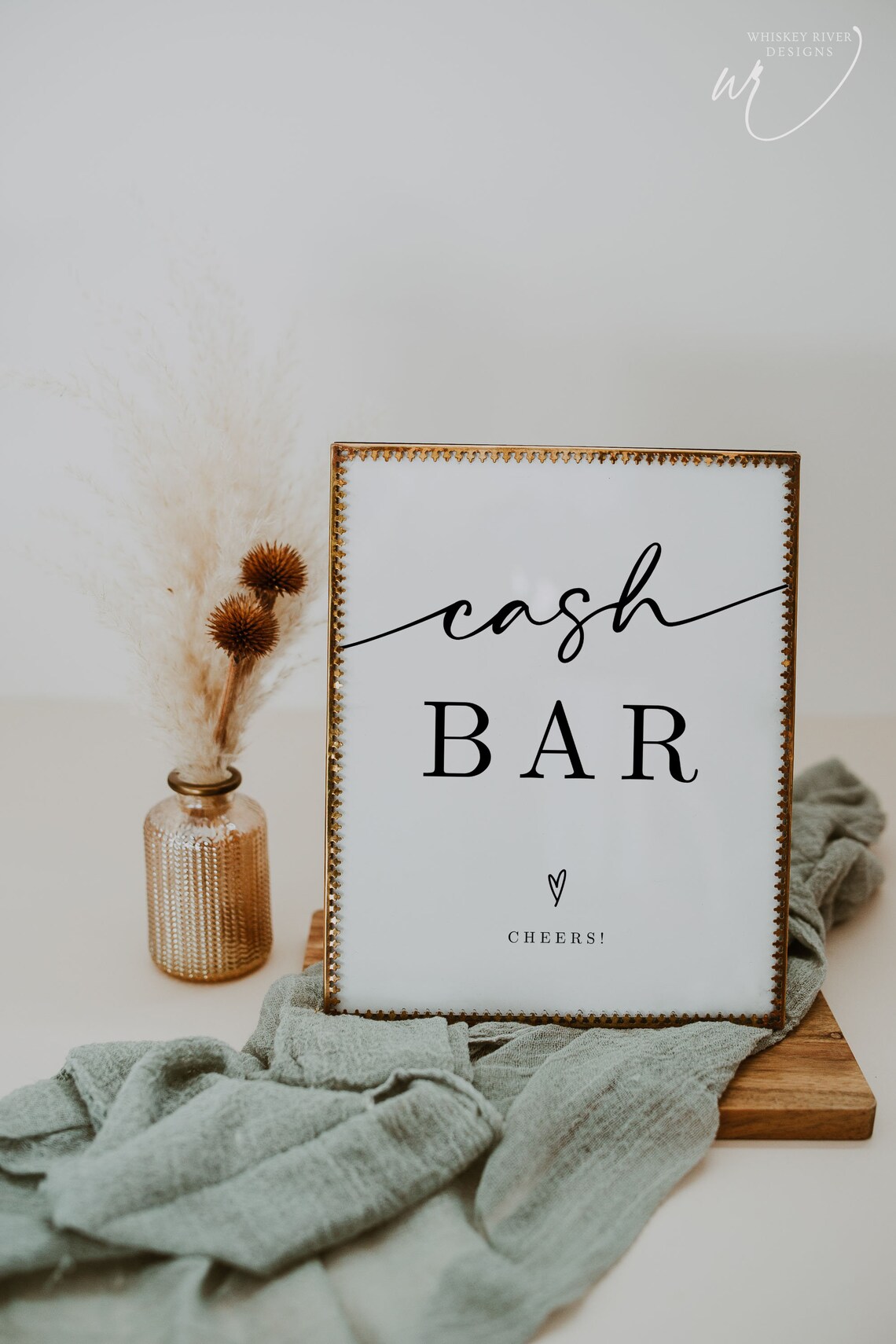 Cash Bar Wedding Sign Template Instant Download Editable - Etsy