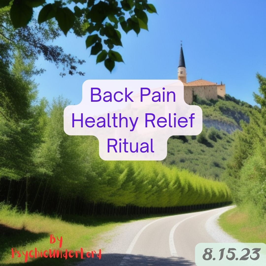 Back Pain Healthy Relief Ritual - Etsy