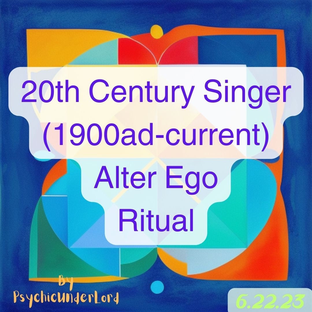 20th Century Singer Alter Ego Ritual - Etsy