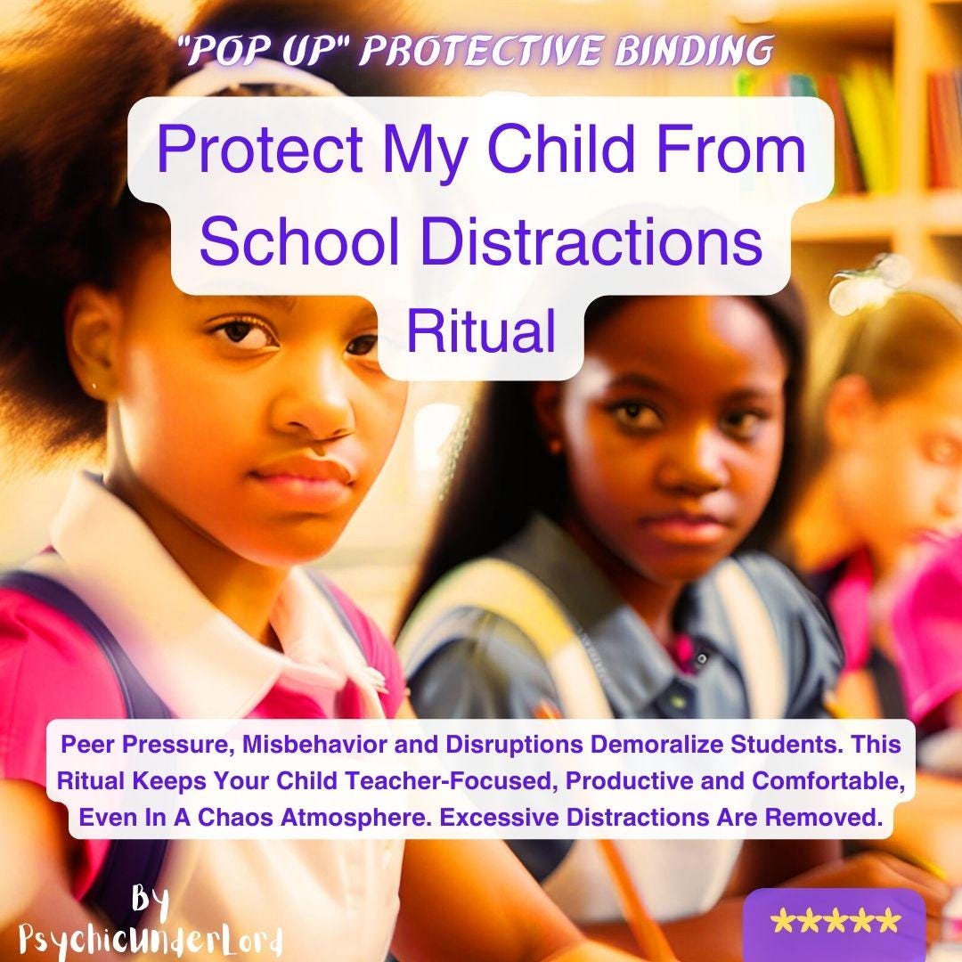 Protect My Child From School Distractions Ritual - Etsy