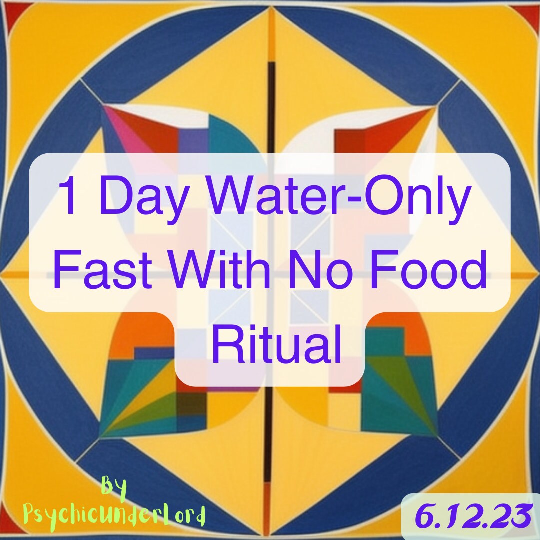 1 Day Water Only Fast With No Food Healthy Relief Ritual - Etsy