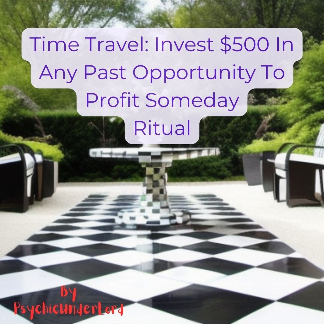 Time Travel: Invest 500 Dollars in the Past future Profit Energies - Etsy