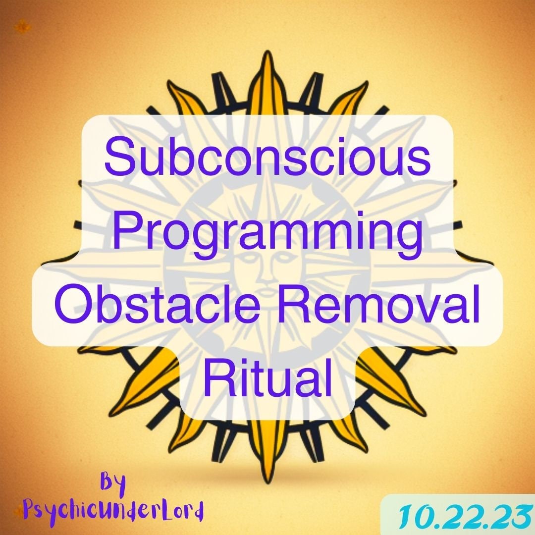 Subconscious Programming Obstacle Removal Ritual - Etsy