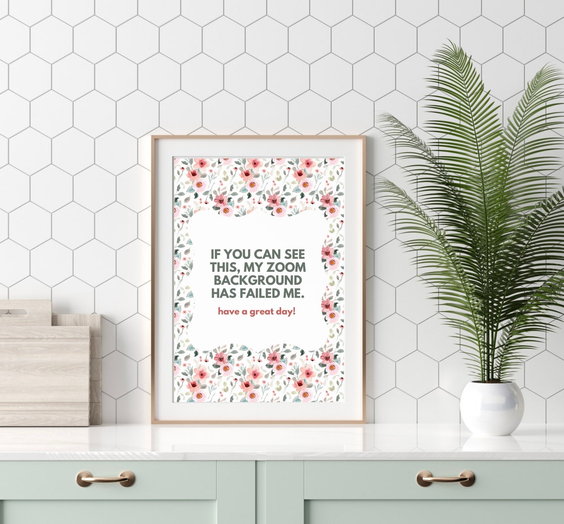 Zoom Background Fail - Printable Funny Office Poster - Etsy