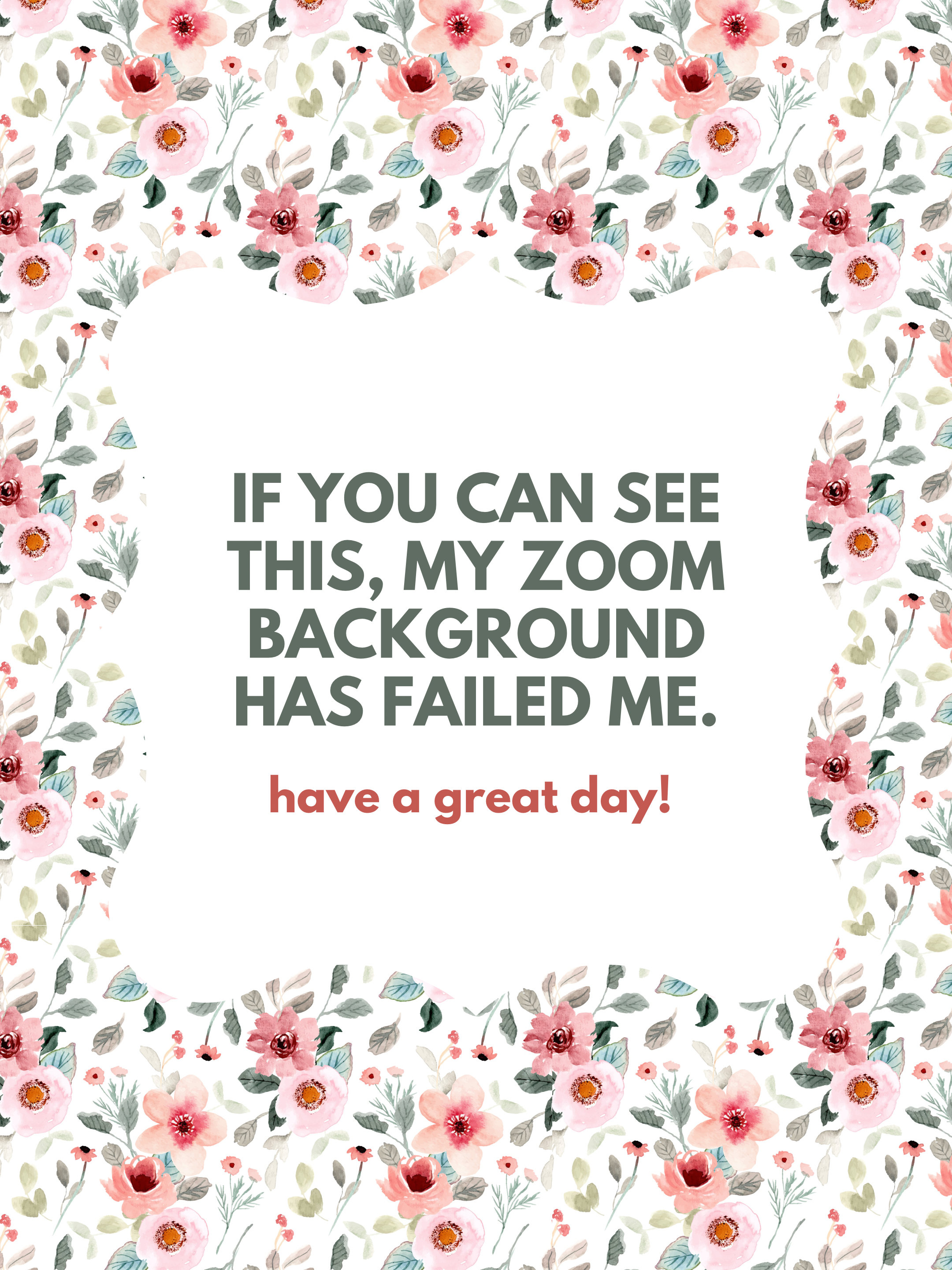 Zoom Background Fail - Printable Funny Office Poster - Etsy