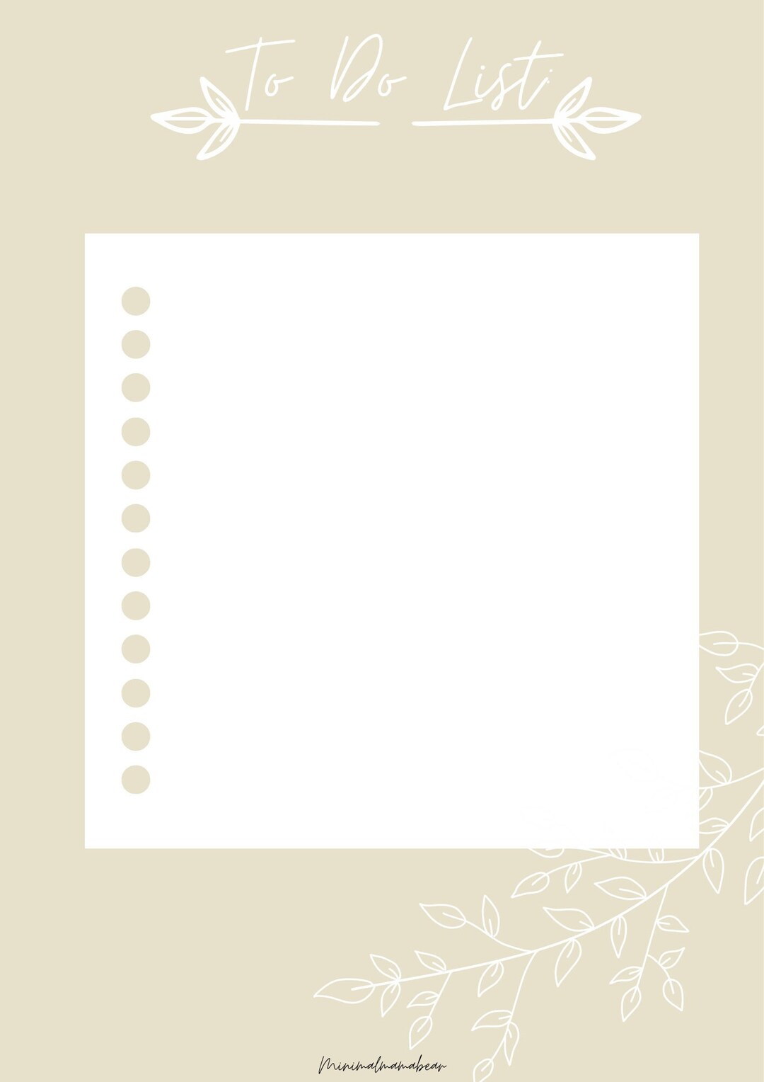 Minimal to Do List Design - Etsy