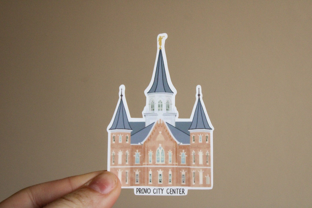 Provo City Center, Utah Temple Sticker - LDS Sticker - Provo, UT Temple ...