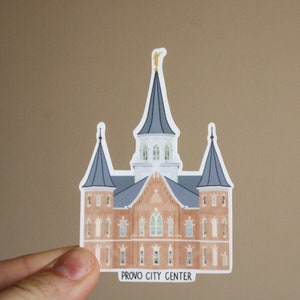 Provo City Center, Utah Temple Sticker - LDS Sticker - Provo, UT Temple ...