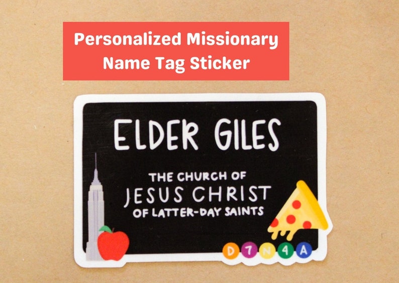 Customizable LDS Missionary Name Tag Sticker LDS Missionary - Etsy
