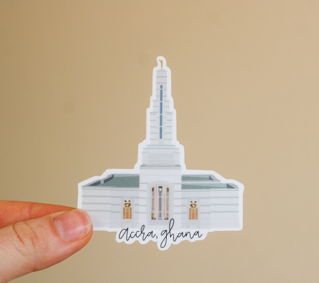 Accra Ghana LDS Temple Sticker - LDS Stickers - Future Missionary Gifts ...