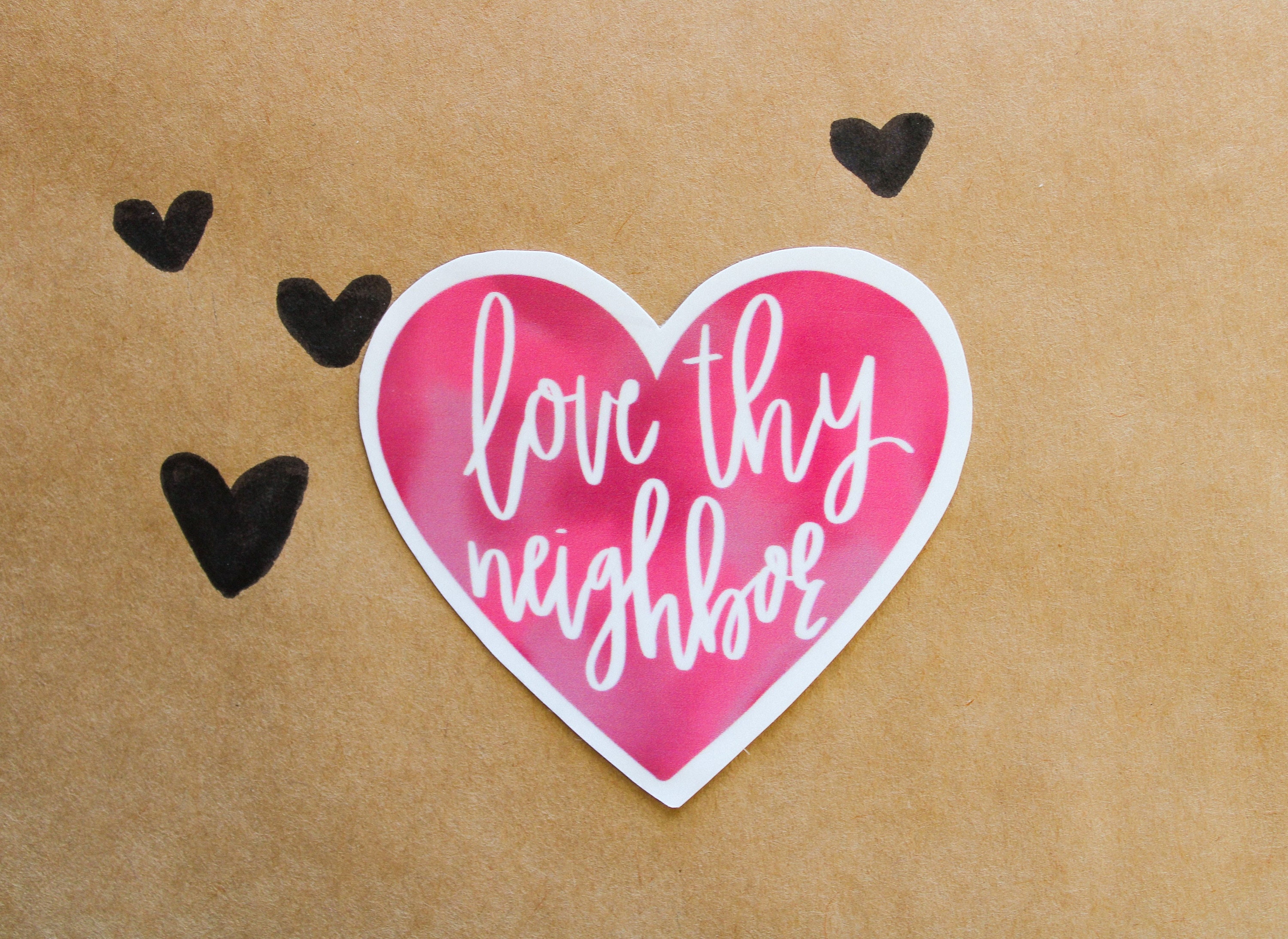 Love Thy Neighbor Waterproof Bible Christian Sticker Valentines Day ...