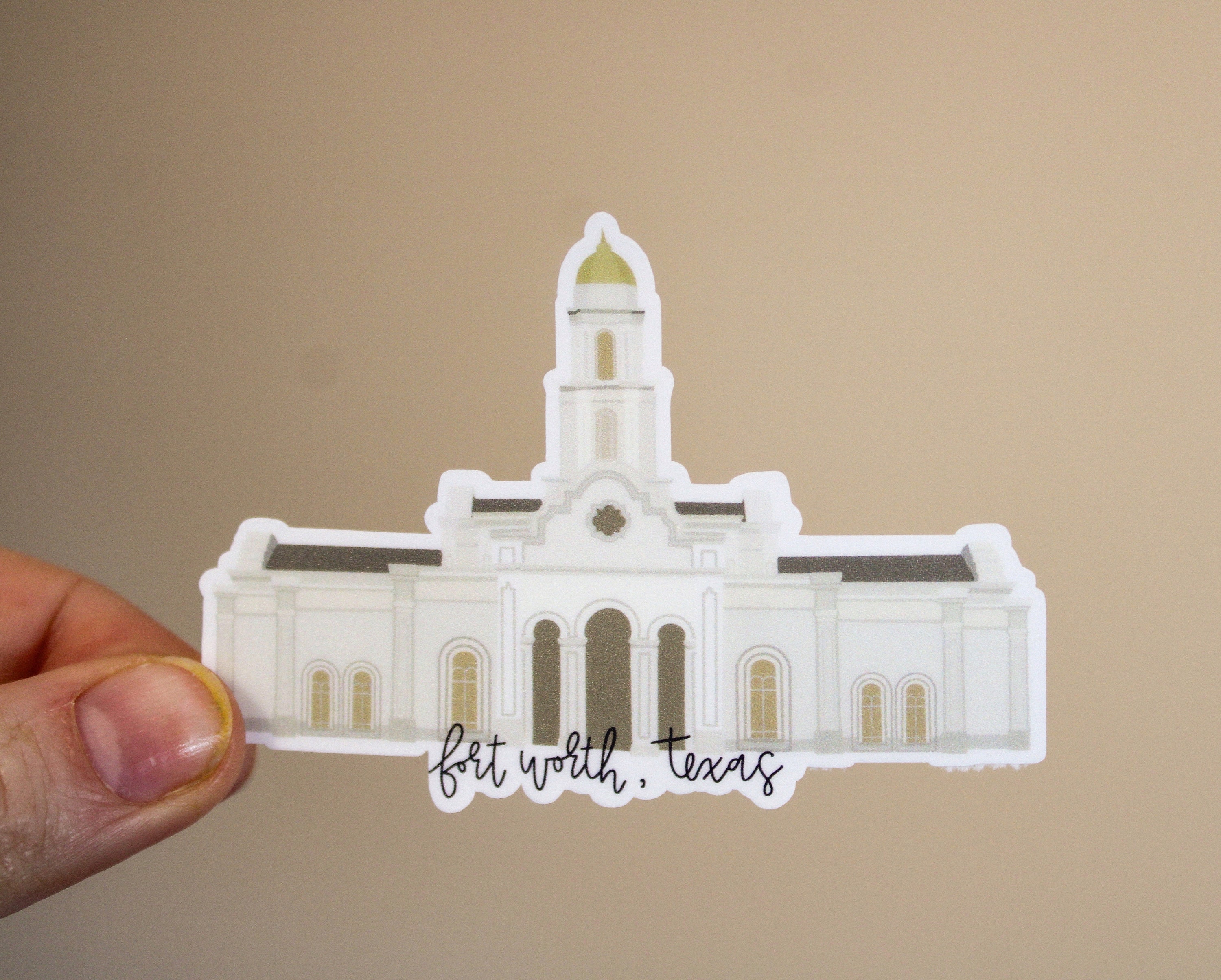 Fort Worth, Texas LDS Temple Sticker Texas Temples Gifts for LDS ...