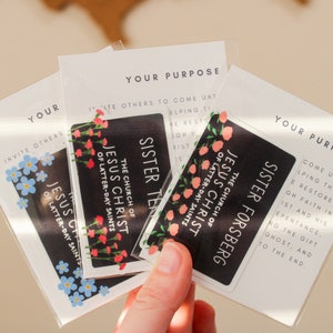 Customizable Flowery LDS Missionary Name Tag Sticker - LDS Missionary ...