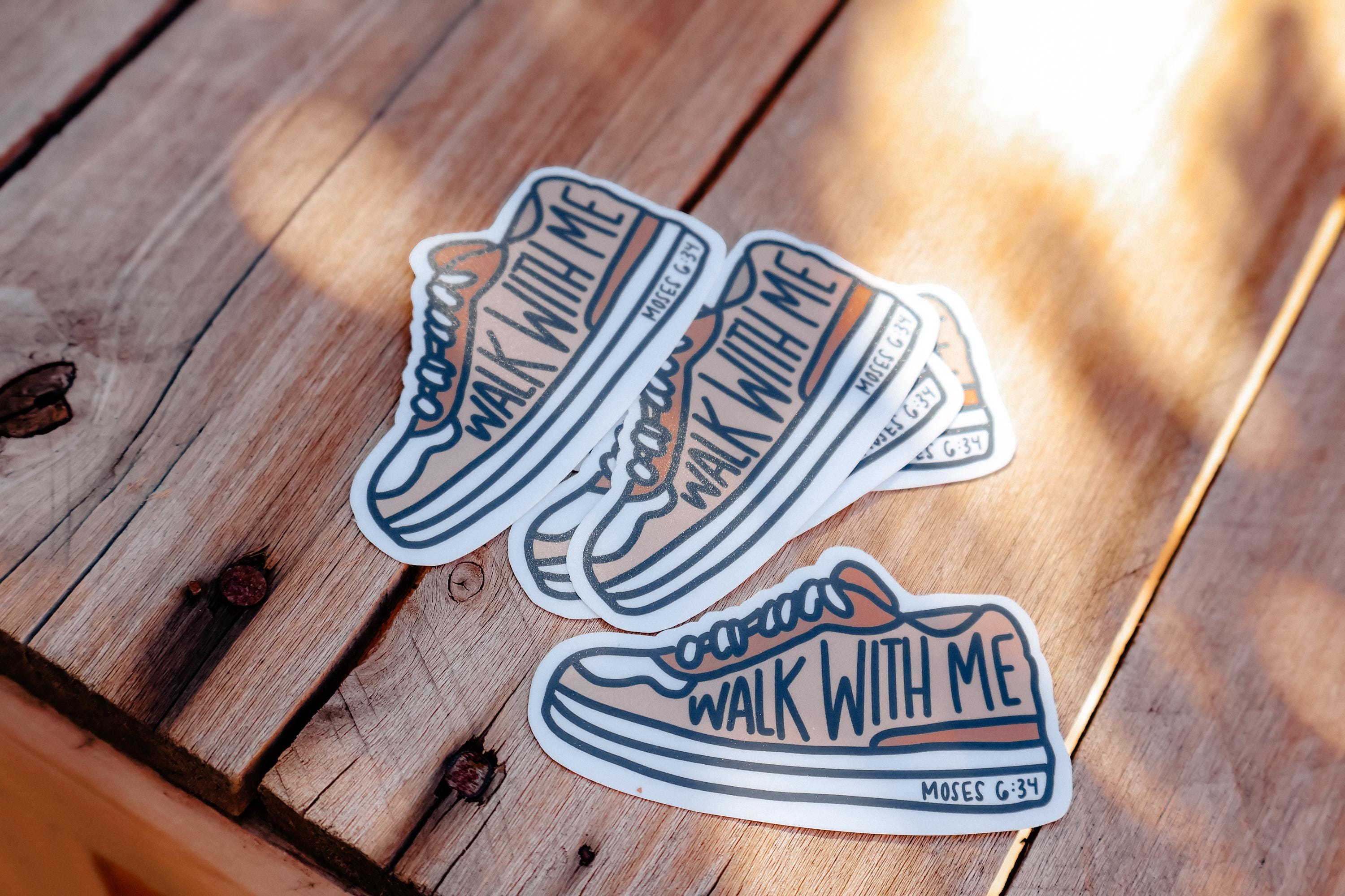 Walk With Me - 2026 LDS Youth Theme - Shoe Sticker - Moses 6:34 - Walk ...