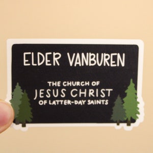Customizable Flowery LDS Missionary Name Tag Sticker - LDS Missionary ...