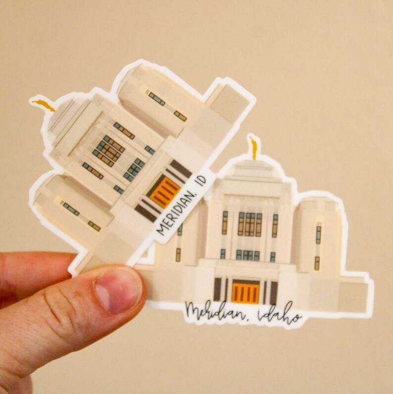 Meridian Idaho Temple Sticker - LDS Temple Stickers - LDS Gifts - LDS ...