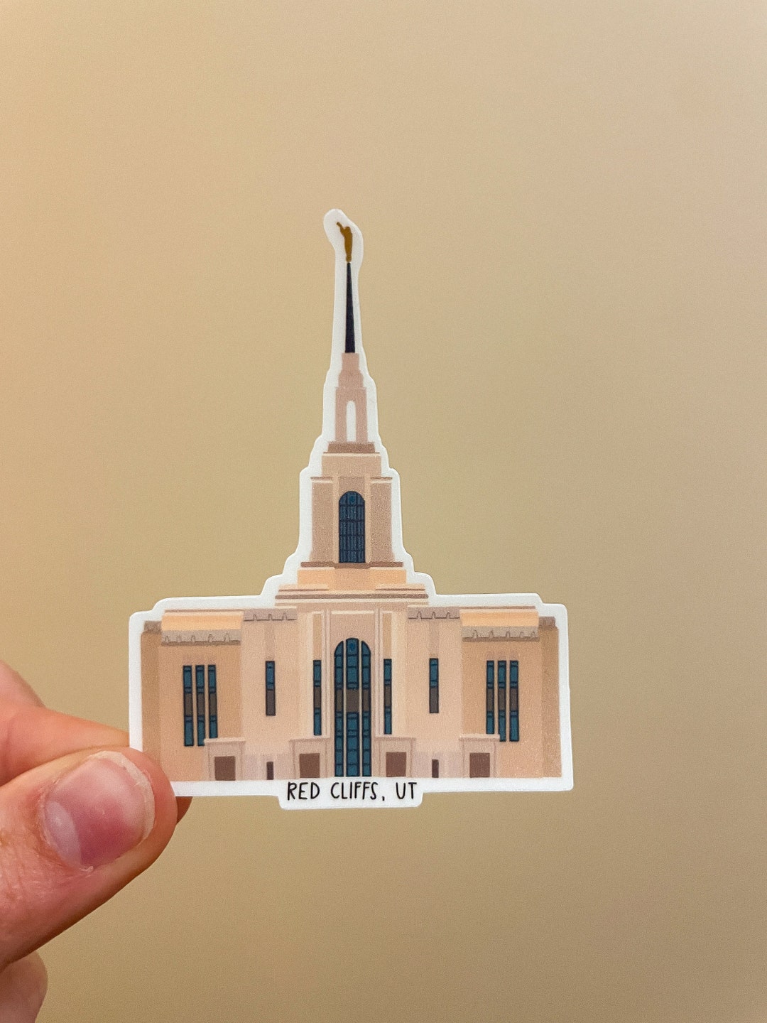 Red Cliffs Utah LDS Temple Sticker Sunbeam Stickers Red - Etsy