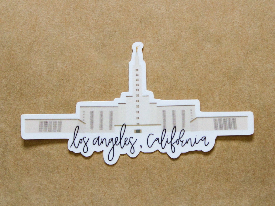 LA California LDS Temple - Waterproof Stickers for Youth and Church ...