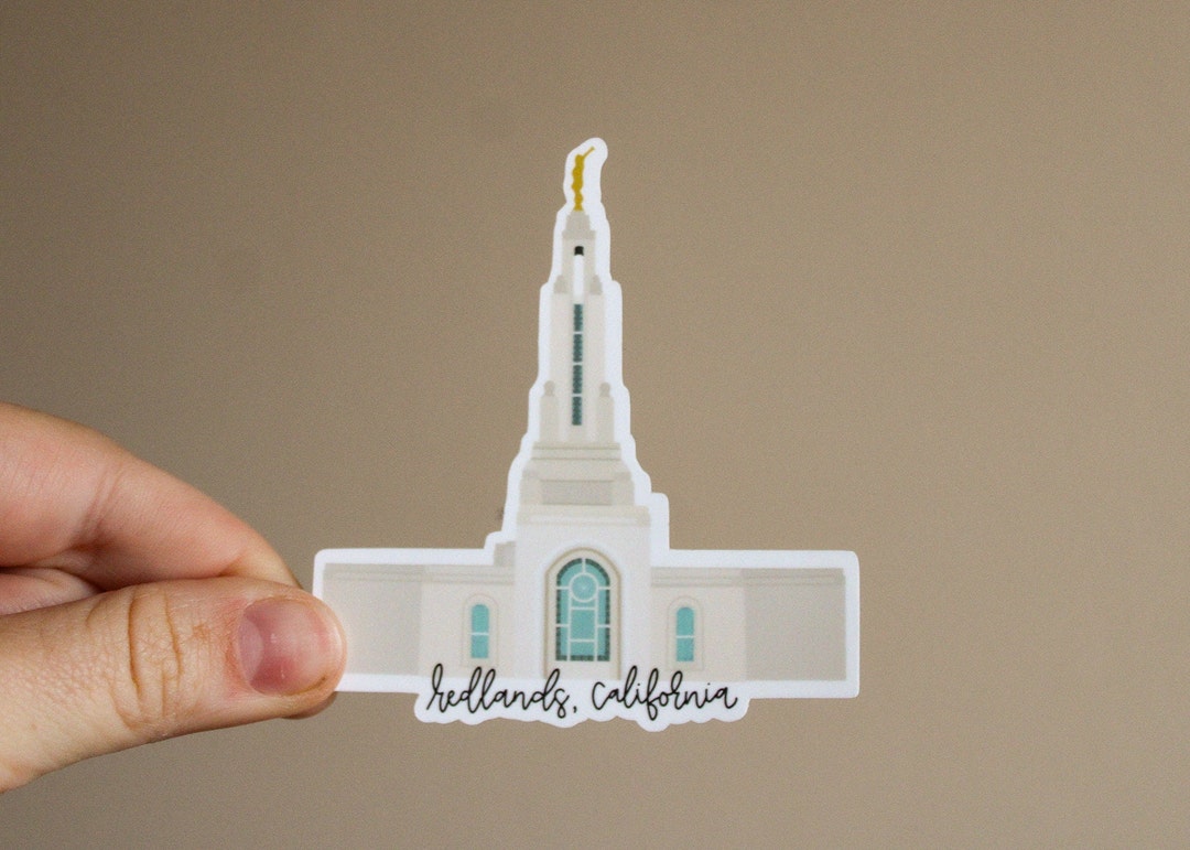 Redlands California LDS Temple Sticker - California Temples ...