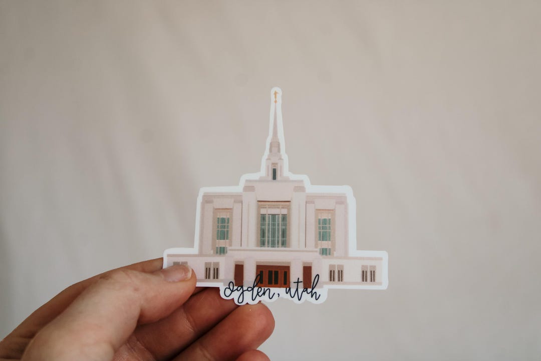 Ogden Utah LDS Temple Sticker - Utah Temples - Waterproof LDS Stickers ...