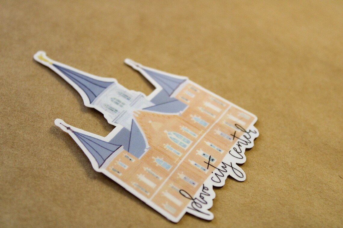 Provo City Center, Utah Temple Sticker - LDS Sticker - Provo, UT Temple ...