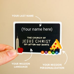 Customizable LDS Missionary Name Tag Sticker - LDS Missionary Gifts ...